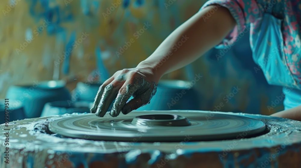 Clay artistry: pottery, practice of molding clay into various forms ...
