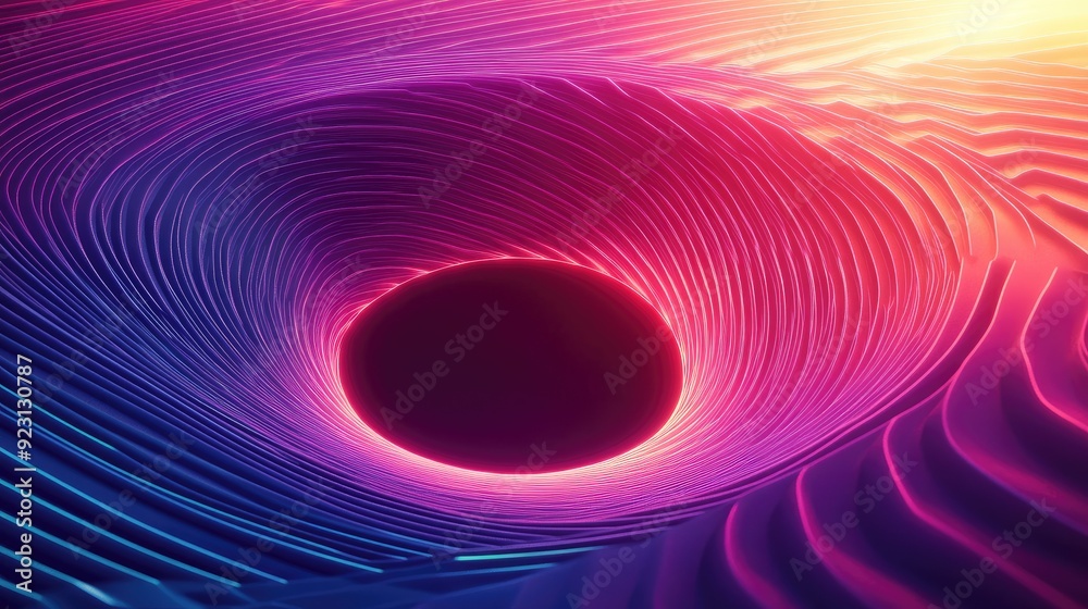 Vibrant neon sinkhole with techno-inspired line stripes. Perfect for ...