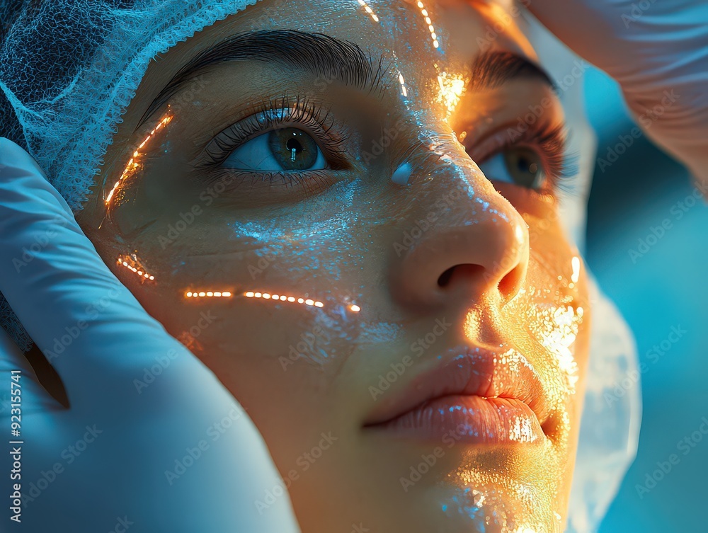 The process of using surgical markers to outline surgical sites ...