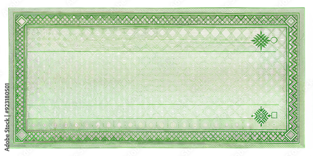 Blank bank check, checkbook cheque template with green guilloche ...