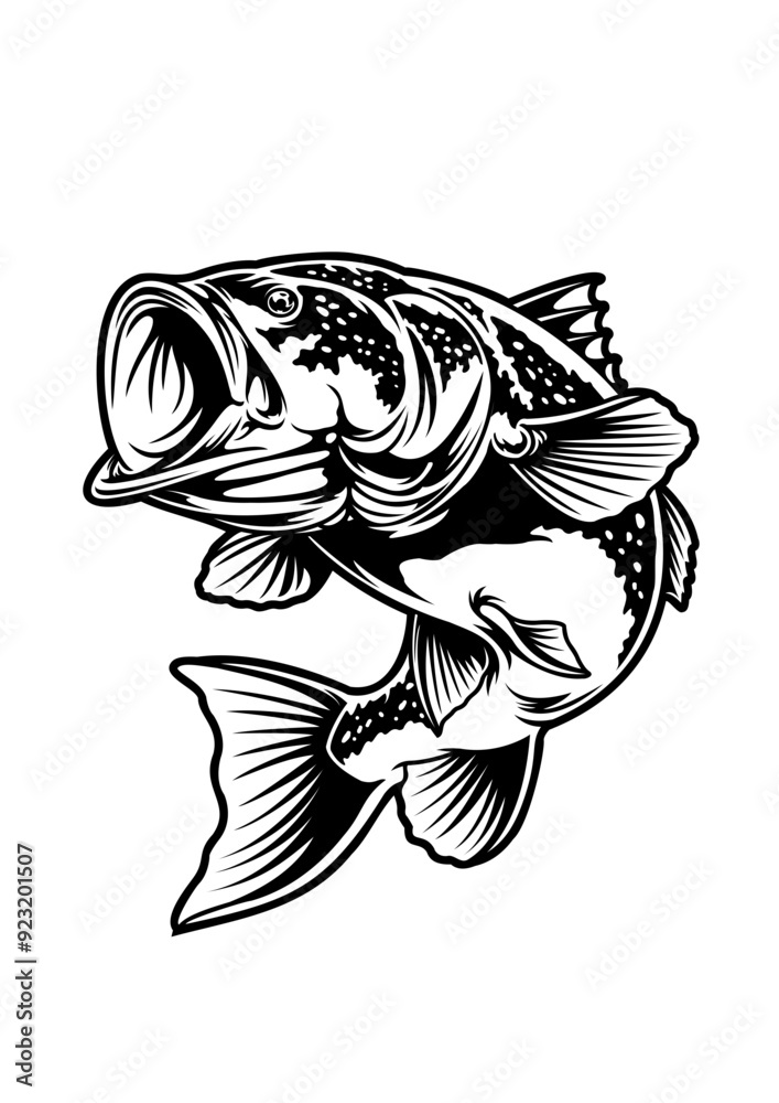Bass Fish svg | River Fishing Clipart | Angler Dad Cutfile | Fresh ...