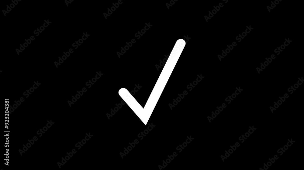 check mark sign or tick mark icon animation. confirm symbol animation ...