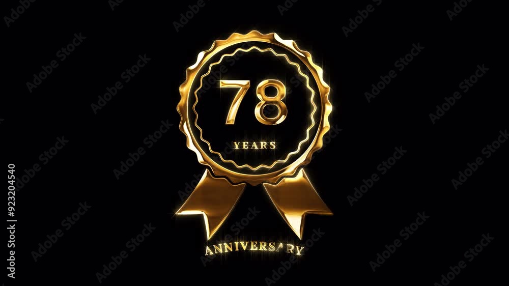 78th Anniversary Celebration. Happy 78 Years Anniversary Animation in ...