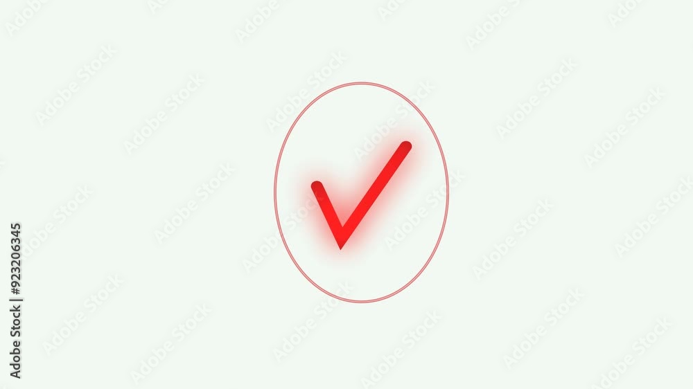 check mark sign or tick mark icon animation with round circle. confirm ...