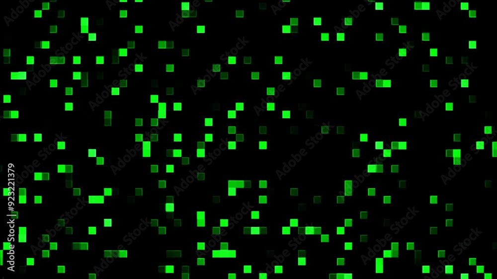 abstract digital background with squares pixel animation. cyclic ...