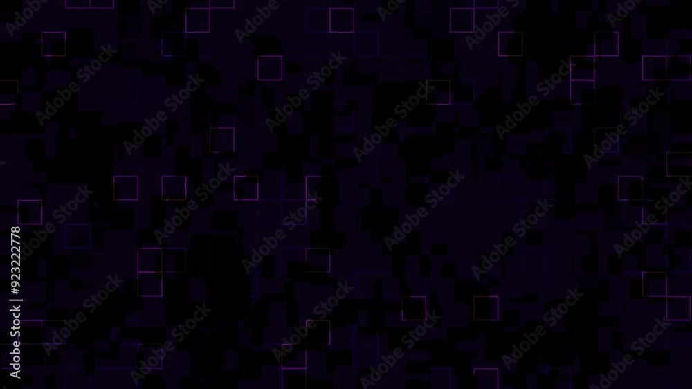 abstract digital background with squares pixel animation. cyclic ...