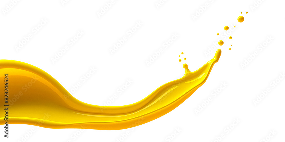Dynamic yellow mango splash isolated on Png background with drops and ...