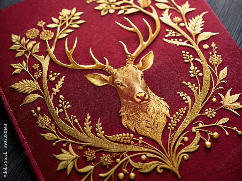 luxurious woodland birthday invitation with a stunning illustration of ...