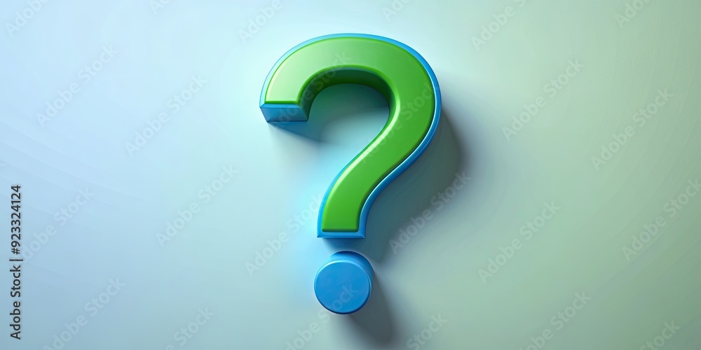 question mark symbol in green and blue colors, , question mark, symbol ...