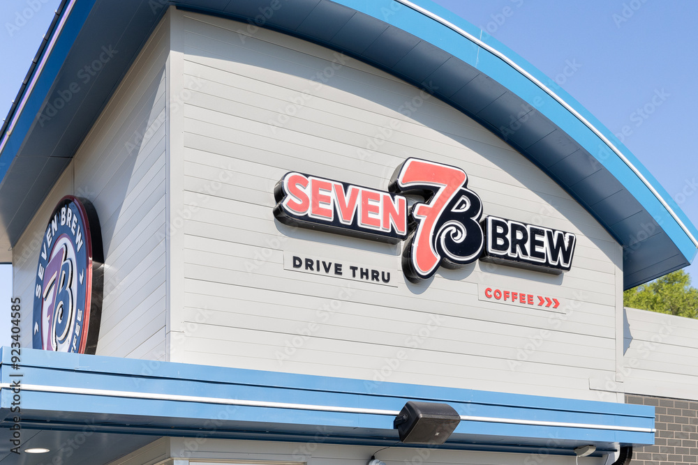 Kenosha, WI, USA - August 10, 2024: 7 Brew is an American drive-thru ...