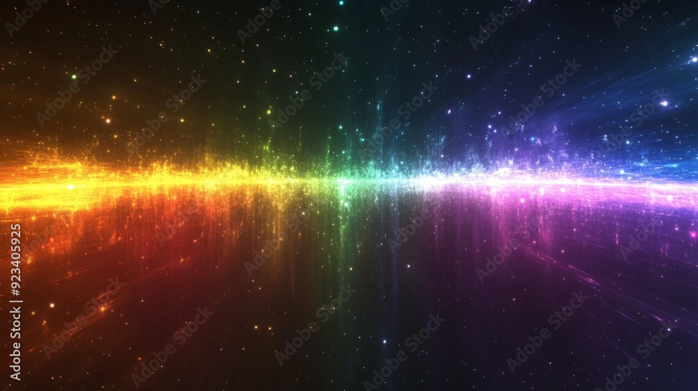 Stunning visualization of the electromagnetic spectrum displaying ...