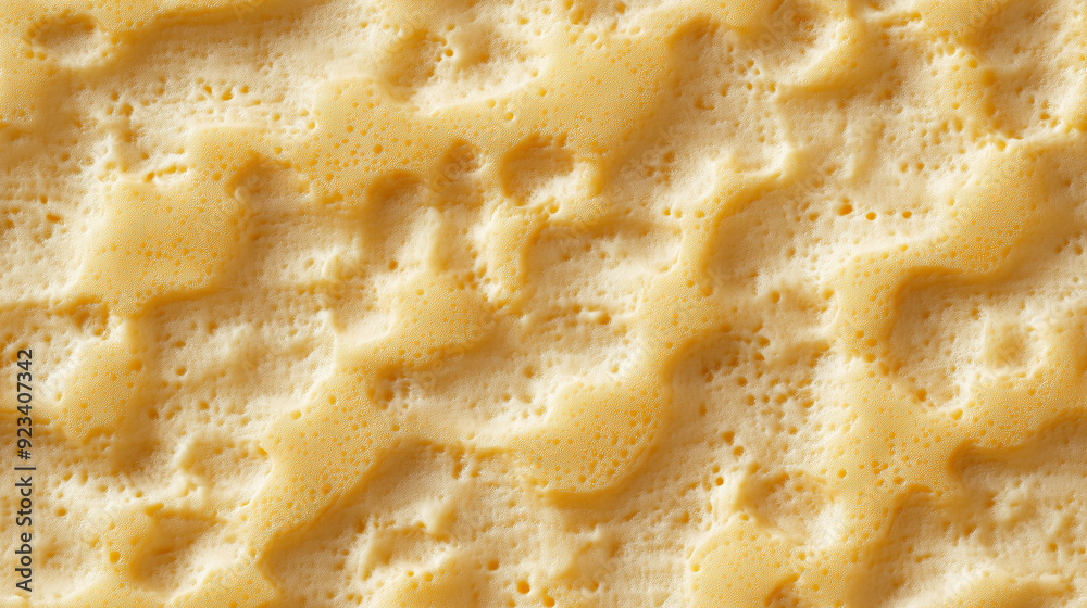Extreme close-up of a single shortbread cookie surface texture. Pale ...