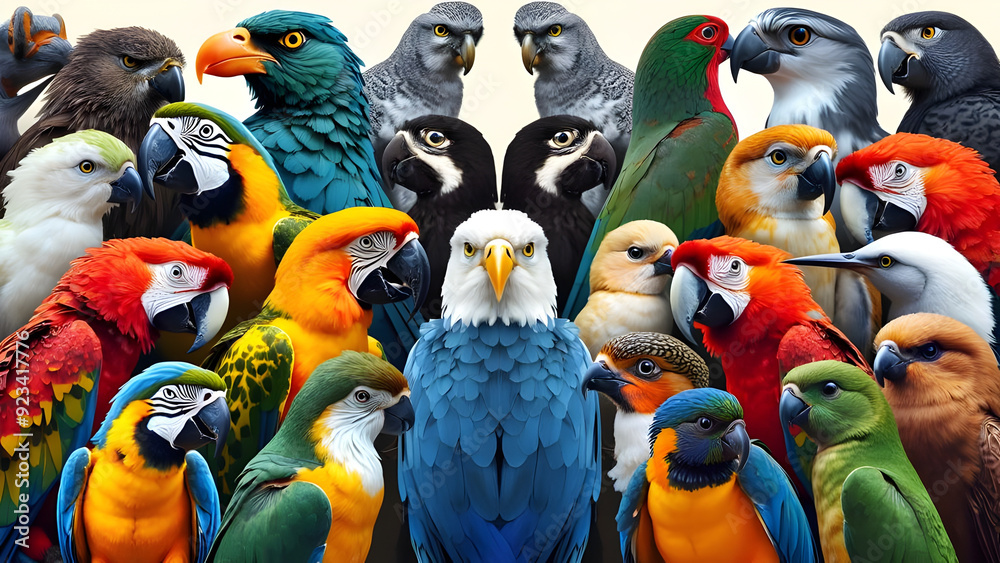 Beautiful and Colorful Birds of Different Varieties - Vibrant and ...