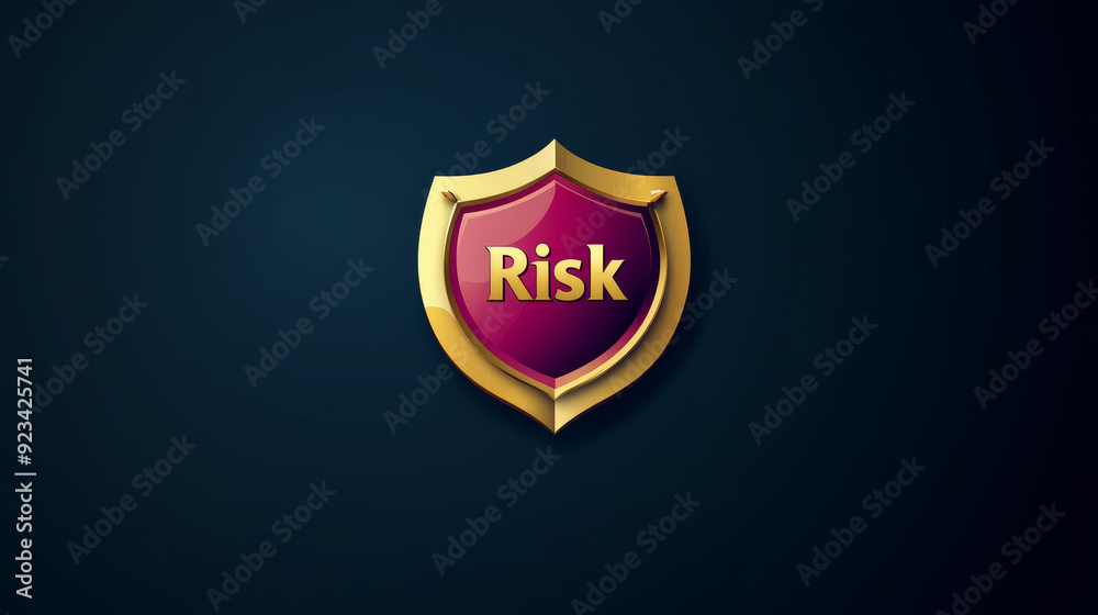 "A vector icon or logo symbol for 'Risk' featuring a high-contrast ...