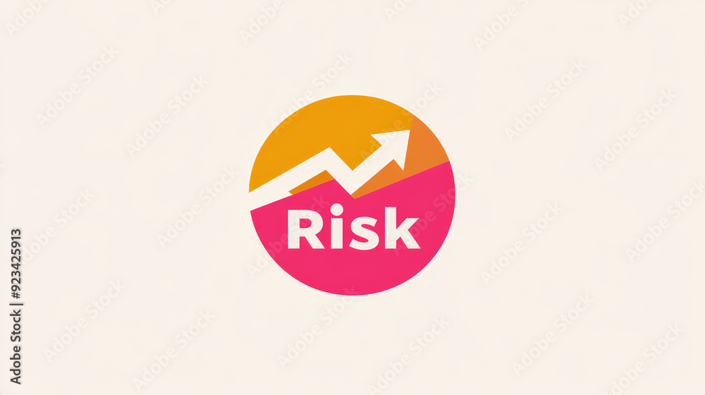 "A vector icon or logo symbol for 'Risk' featuring a high-contrast ...