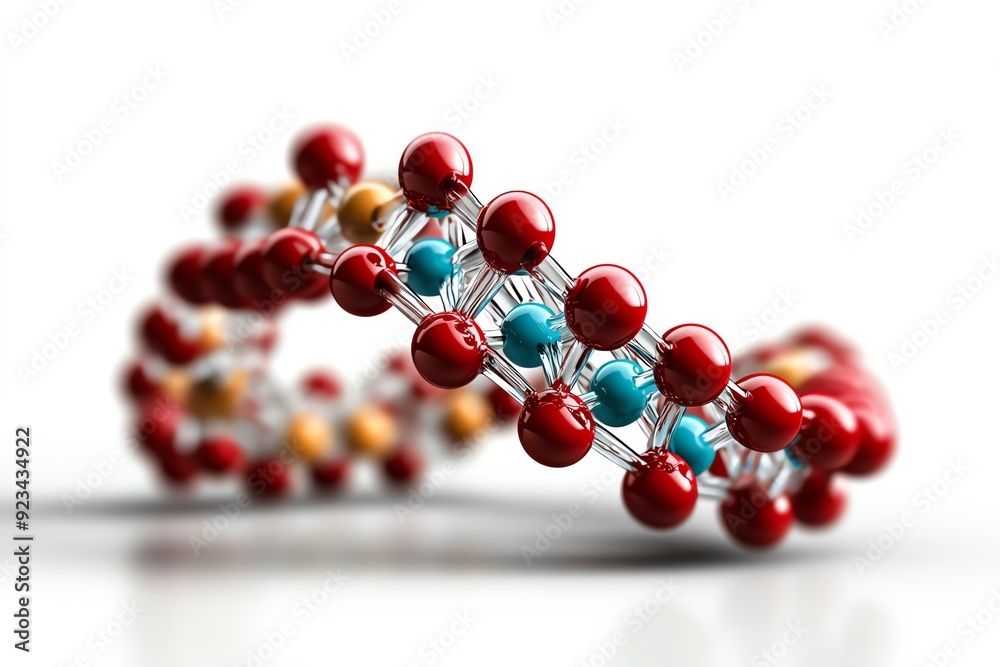 A simple line drawing of a molecule of RNA, focusing on its single ...