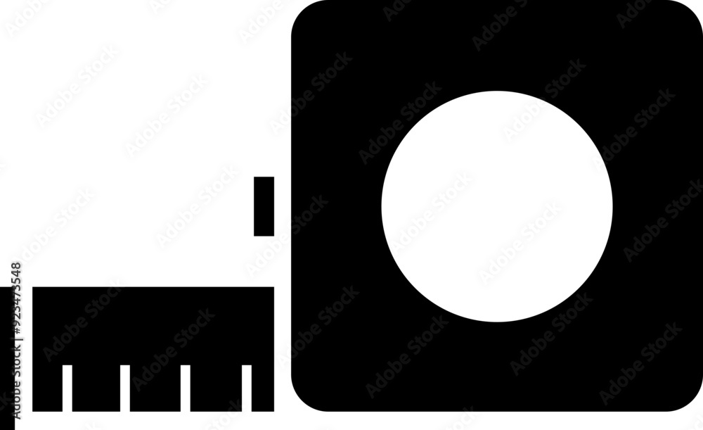 Measurement tape icon. Tape measure, Roulette construction symbol ...