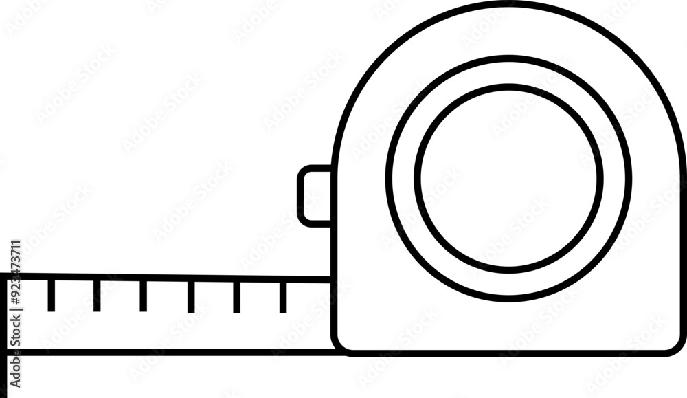 Measurement tape icon. Tape measure, Roulette construction symbol ...