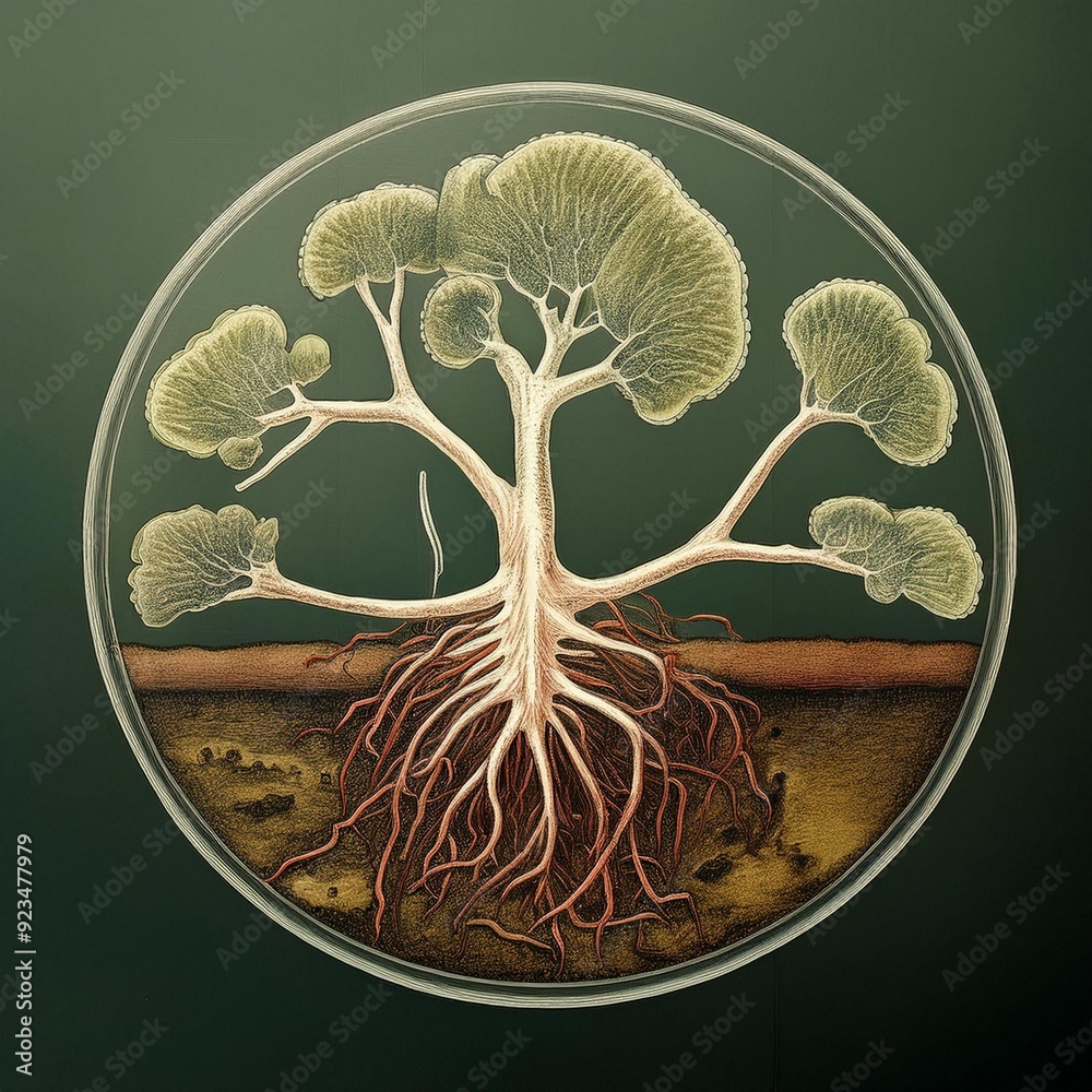 Timelapse of Trichoderma colonizing a plant root, series of frames ...