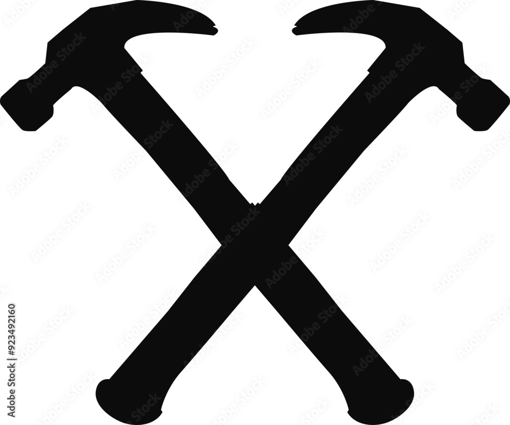 double corossed hammer isolated on white background svg vector file ...