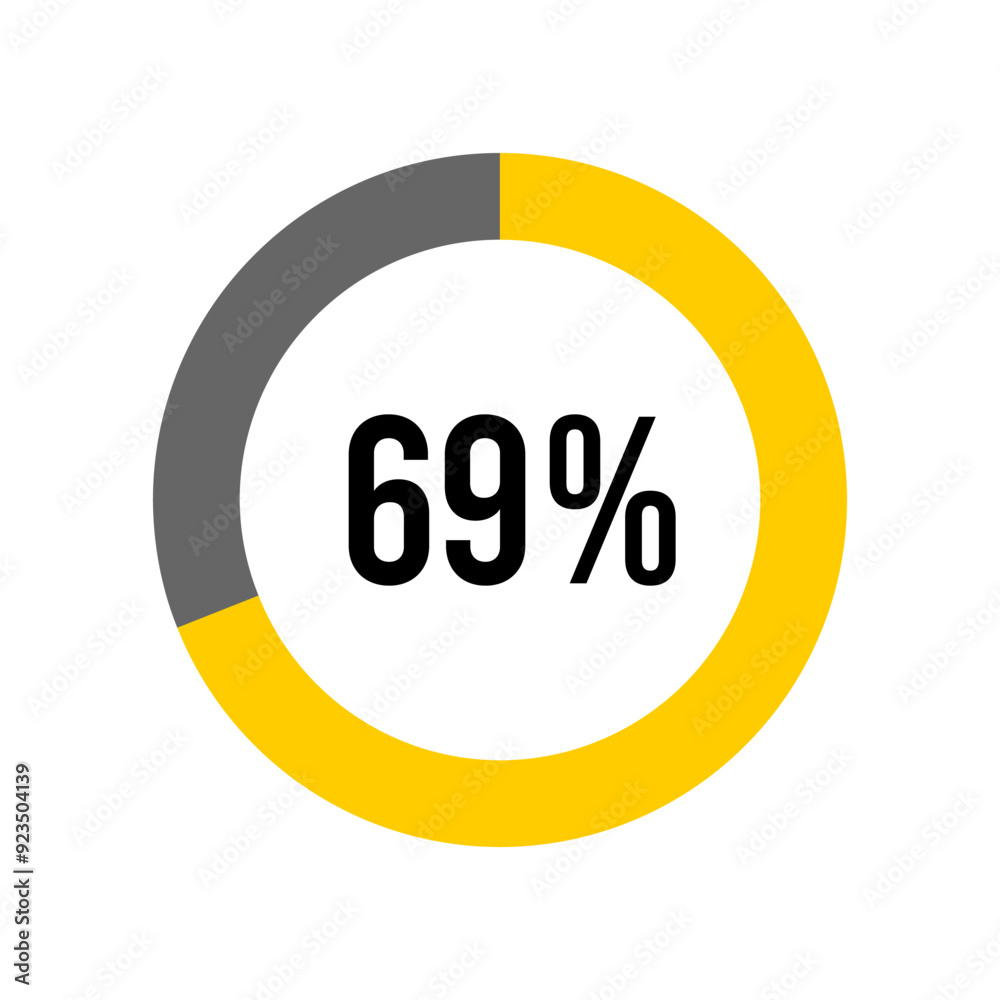 69% percent percentage diagram meter from ready-to-use for web design ...