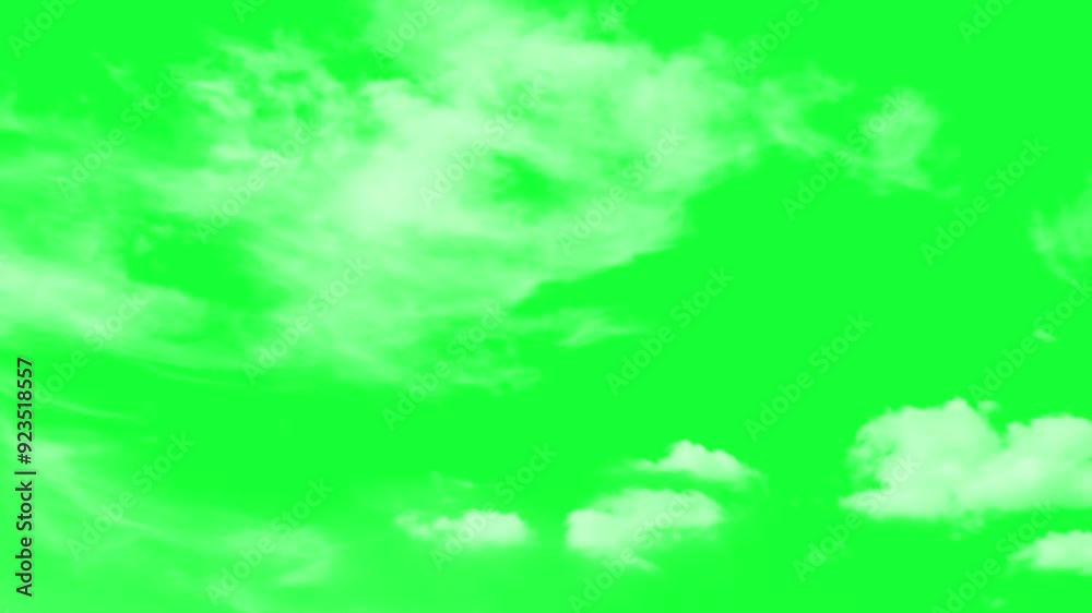 Animated Clouds Moving Fast on Green Screen, Cloud green screen video effect, Animated Clouds ...