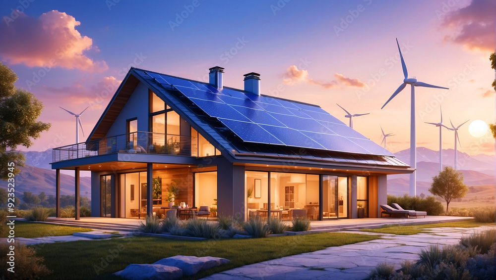 Sustainability illustration set. ESG, green energy, sustainable ...