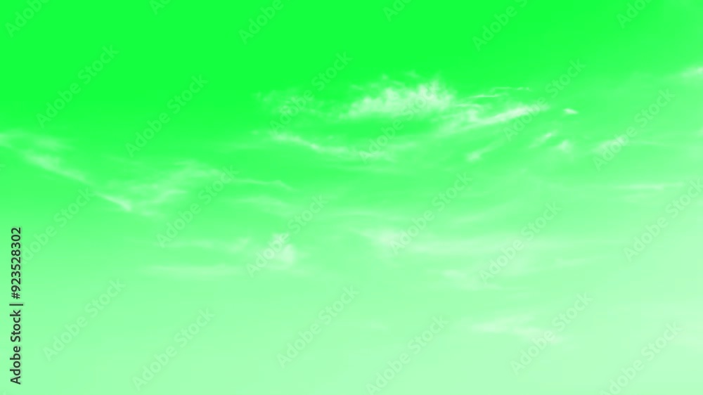 Moving flying clouds motion graphics with green screen background ...