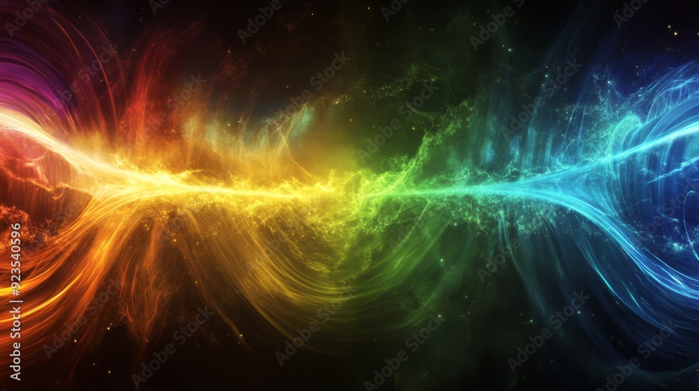 Stunning visualization of the electromagnetic spectrum displaying ...