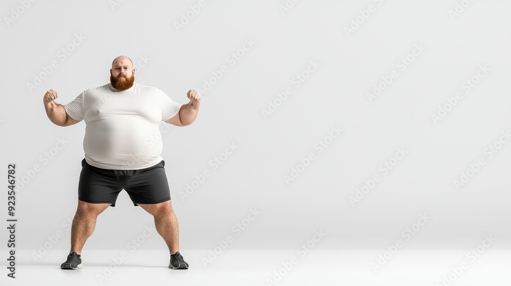 Transformation Journey: Obese Man Engaging in Hip Thrusts for Glute ...