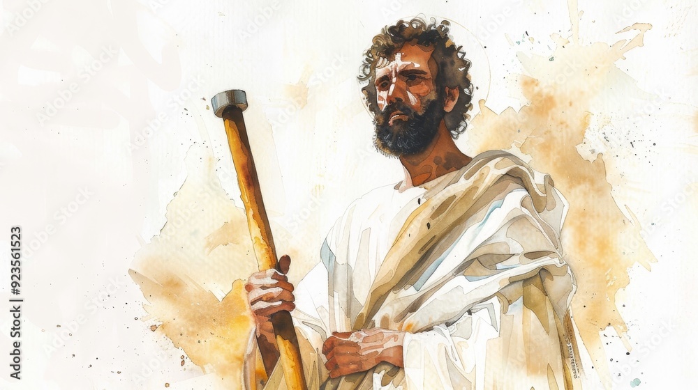 Apostle James the Less with Fullers Club Religious Illustration on ...