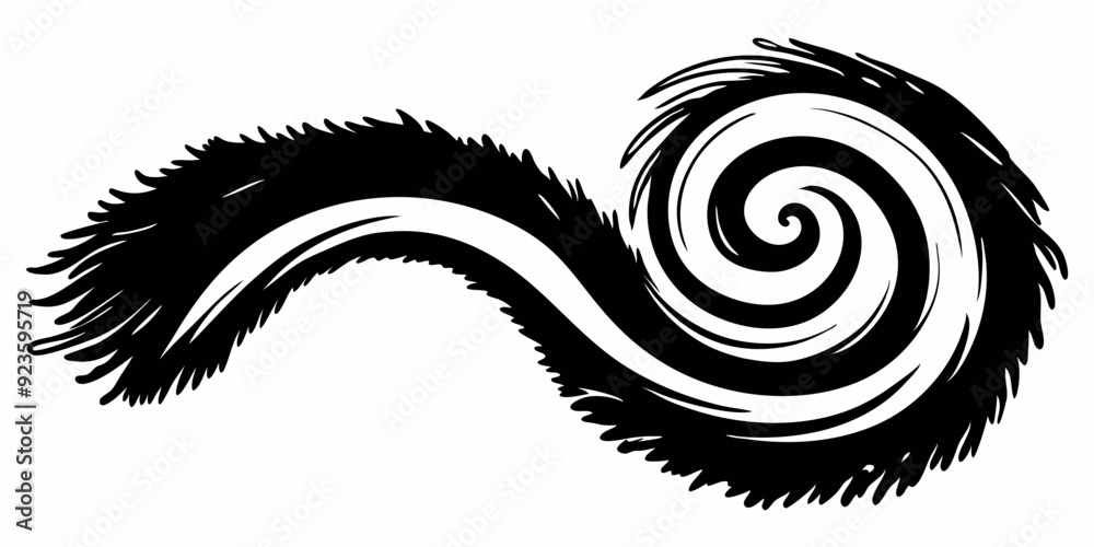 Ink brush stroke scribble, vector doodle handwriting squiggle set ...