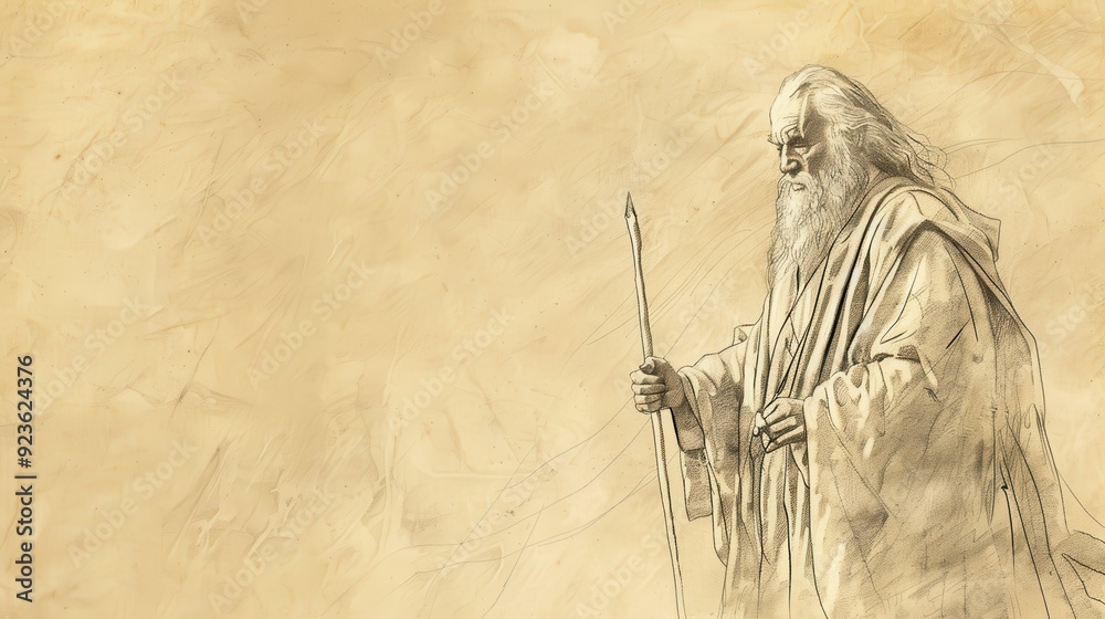 Exodus:Signs for Moses,Bible Wall Art of Moses Practicing Signs in ...