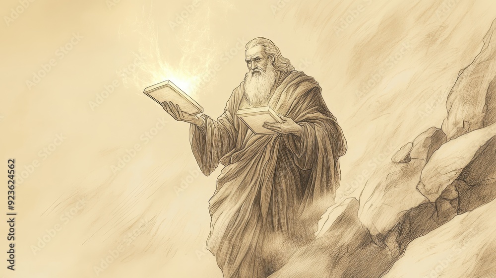 Exodus:The Ten Commandments,Determined Moses Descends Mount Sinai ...