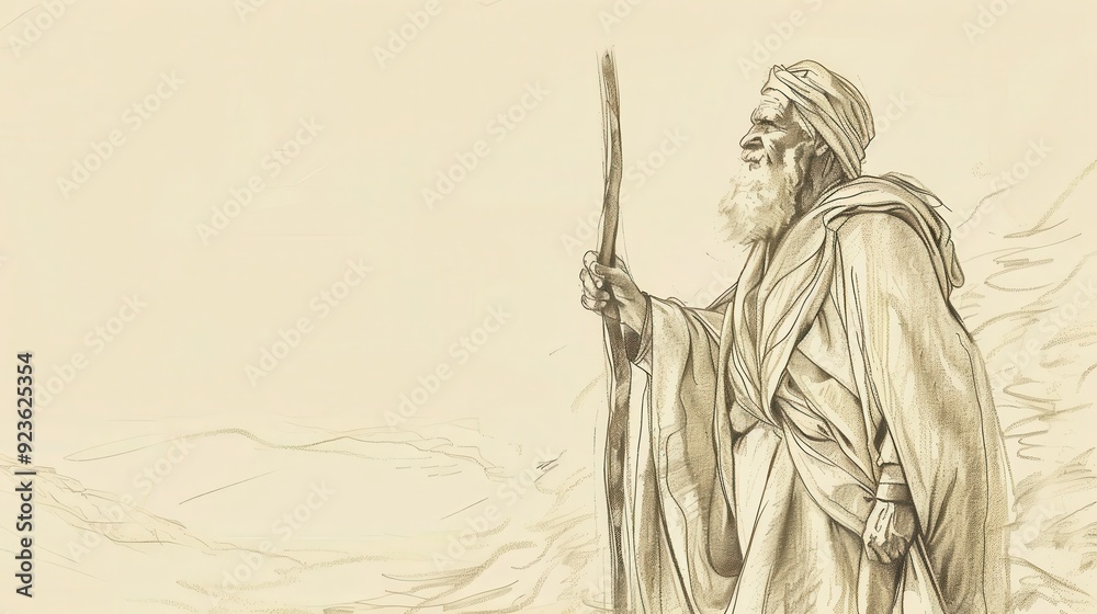 Exodus:God's Promise to Moses,Bible Wall Art of Moses with Staff, Hope ...