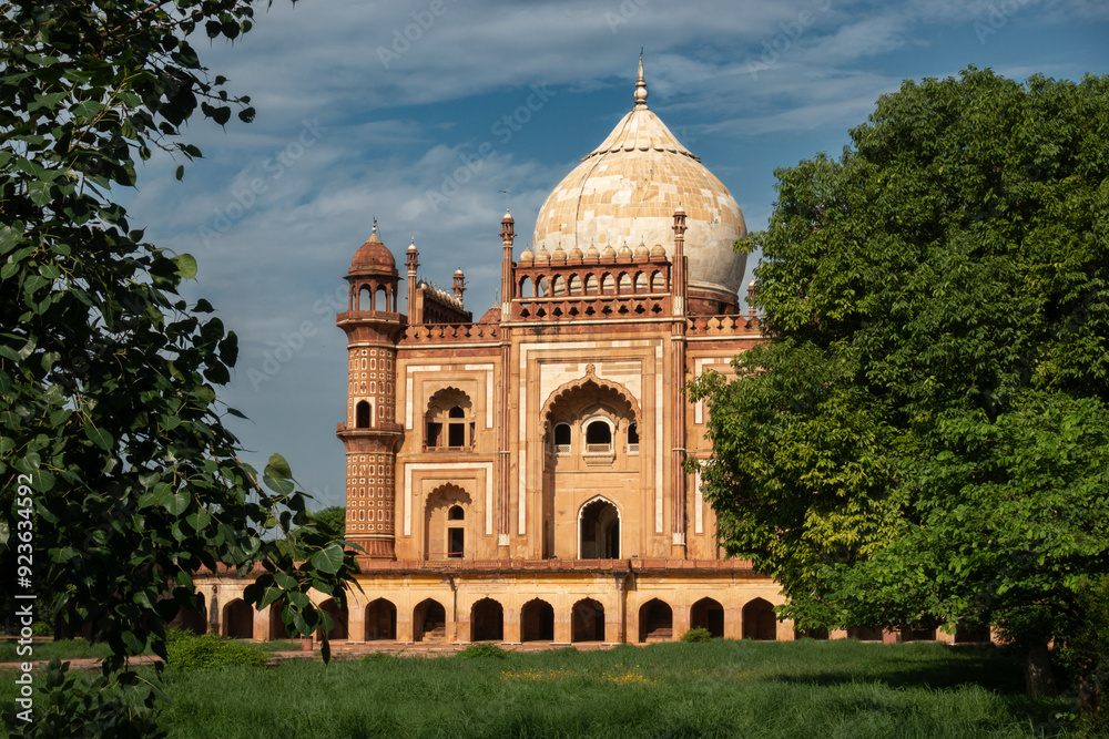 Sander jung (jang) Tomb in Delhi, India. The tomb is a sandstone and ...