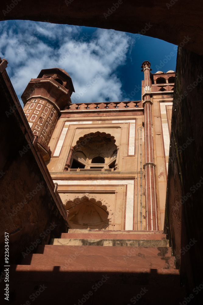 Sander jung (jang) Tomb in Delhi, India. The tomb is a sandstone and ...