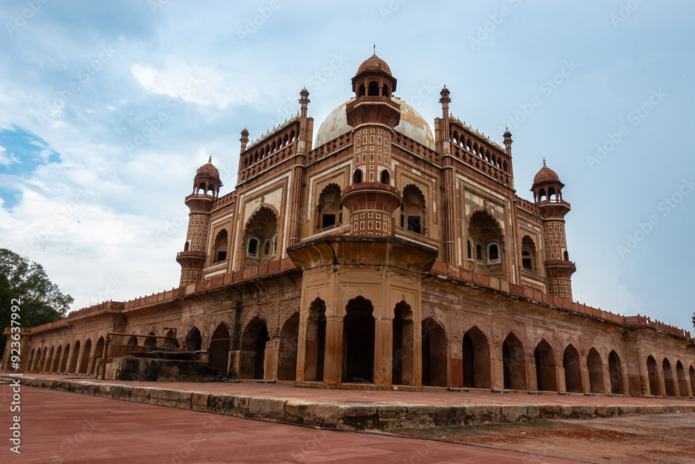 Sander jung (jang) Tomb in Delhi, India. The tomb is a sandstone and ...
