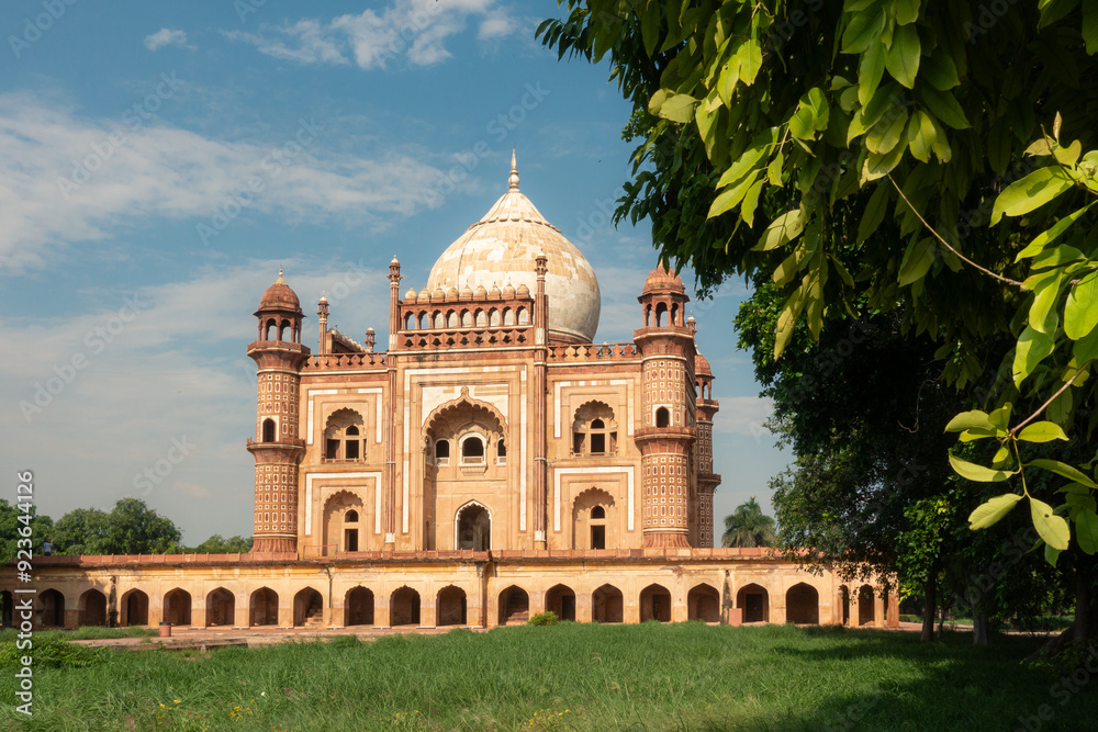 Sander jung (jang) Tomb in Delhi, India. The tomb is a sandstone and ...