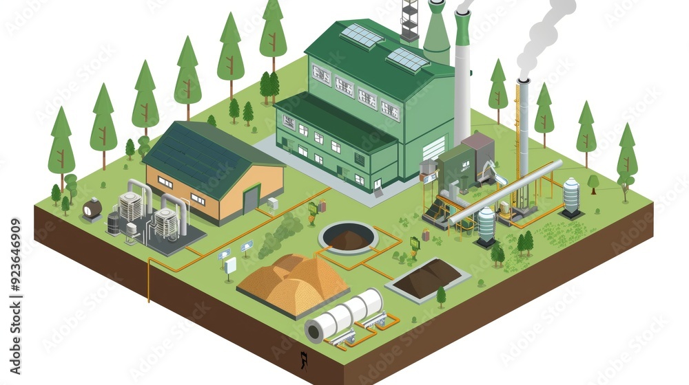 This diagram shows biomass conversion into heat and electricity as a ...