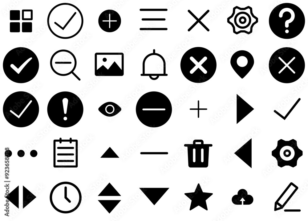 Set Of Linear Business Icons Web Header Banner Design Containing Arrow ...