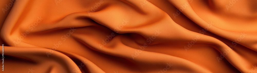 Smooth, flowing orange fabric with elegant folds and waves. Perfect for ...