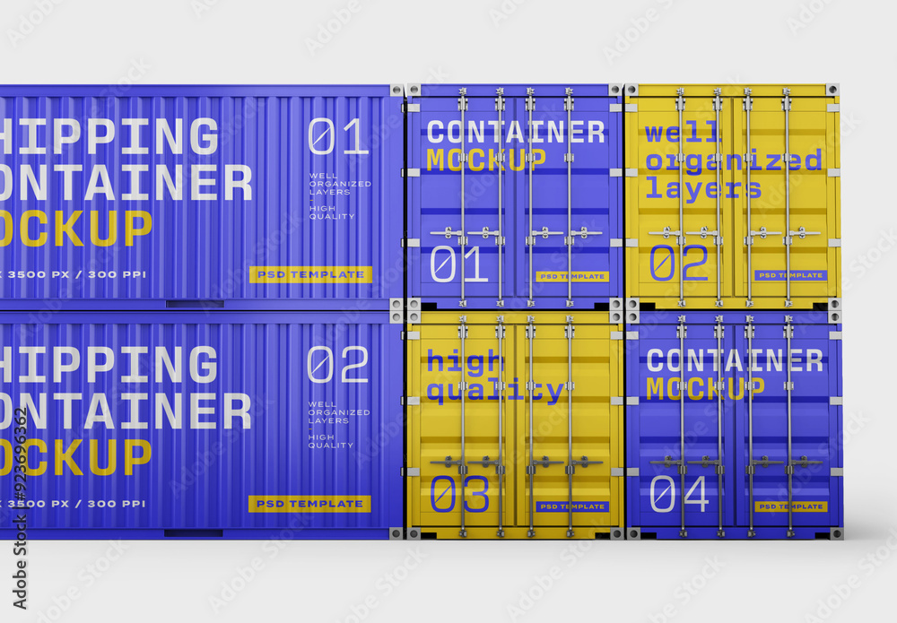 Shipping Container Mockup Stock Template | Adobe Stock