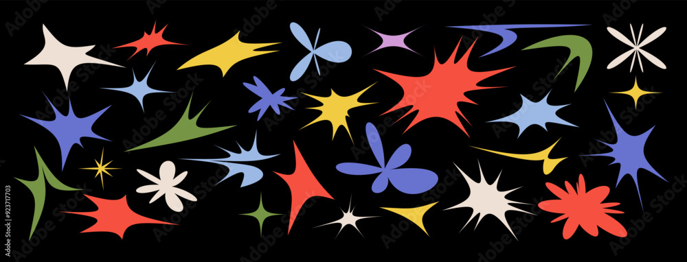 A fun vector collection of starburst shapes, comic blots, boom bursts ...