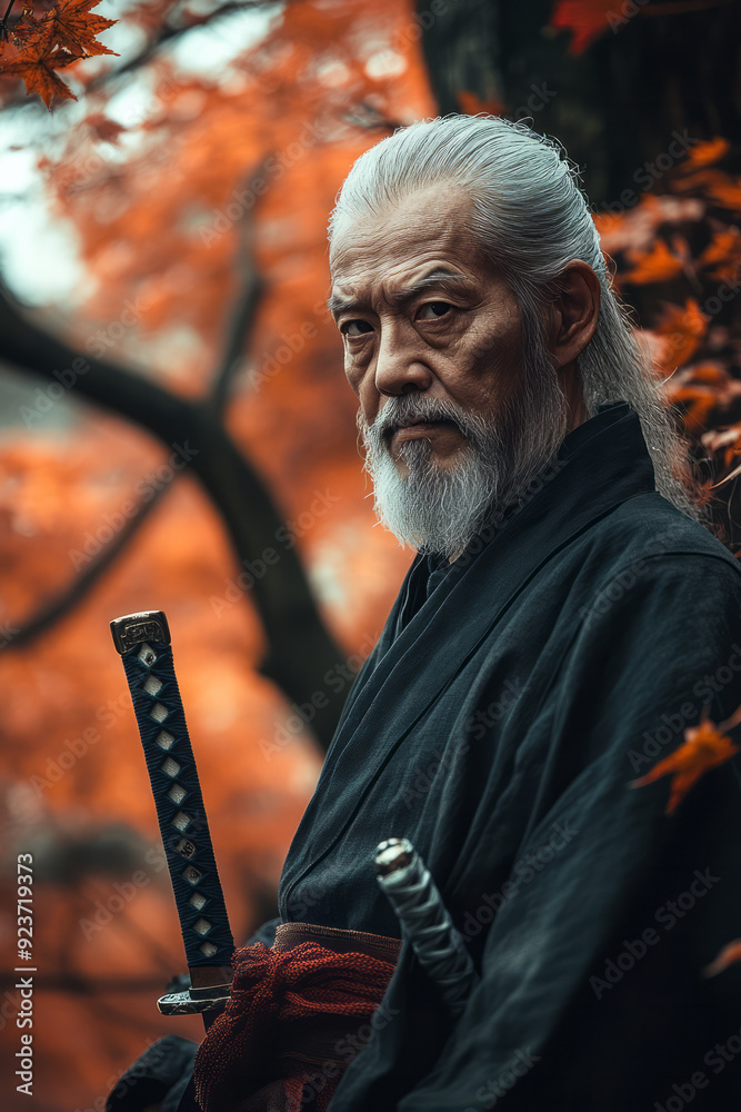 A swordmaster teaching a new generation of warriors, instilling in them ...