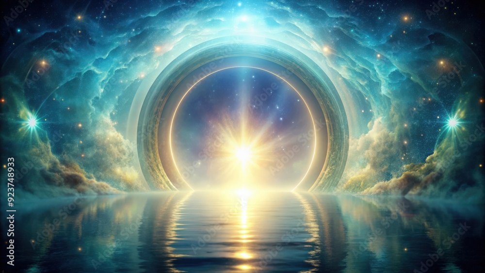 Fantasy light portal leading to another world, fantasy, light, portal ...