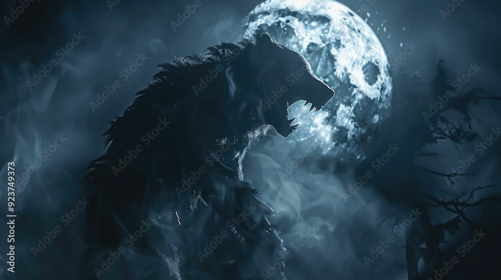 Fotografie, Obraz Lunar Metamorphosis - Person undergoing dramatic ...