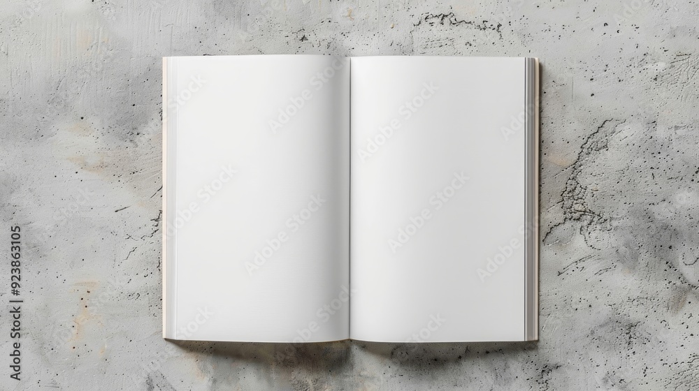 Blank white book on gray background, blank empty book mock-up Stock ...