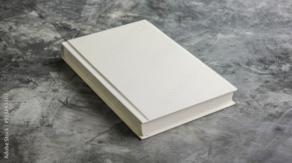 Blank white book on gray background, blank empty book mock-up Stock ...