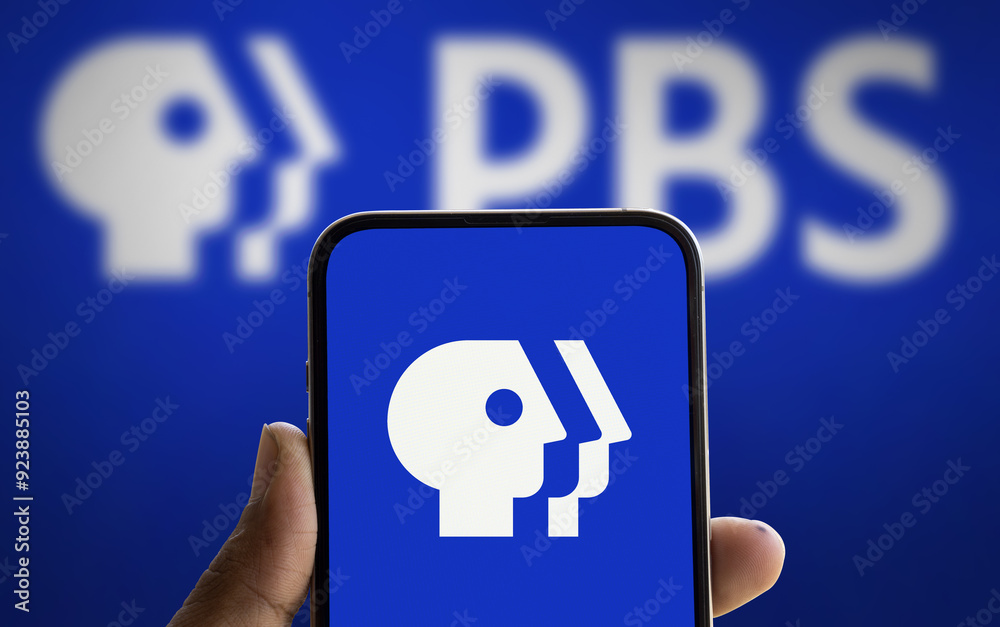 Dhaka, Bangladesh- 15 Aug 2024: PBS logo is displayed on smatphone. PBS ...